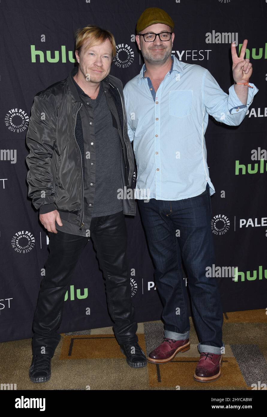 John Fawcett and Graeme Manson attending the PaleyFest 2017 "Orphan ...