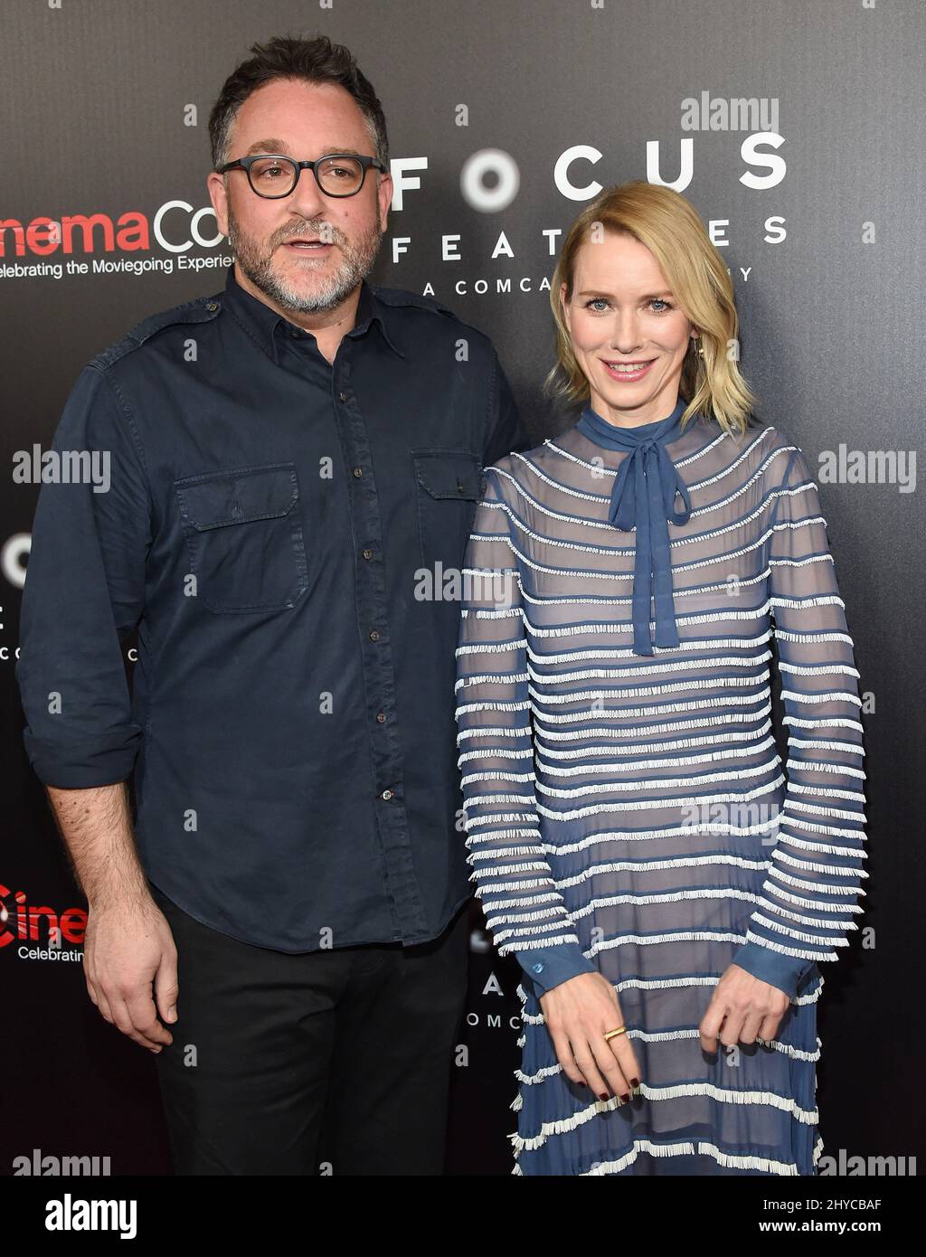 Colin Trevorrow and Naomi Watts arriving to the Focus Features ...