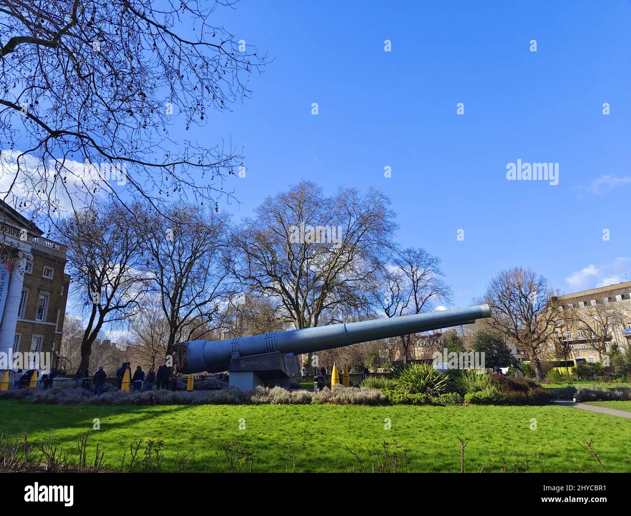 British BL 15 inch Mk in Imperial War Museum, London, UK Stock Photo ...