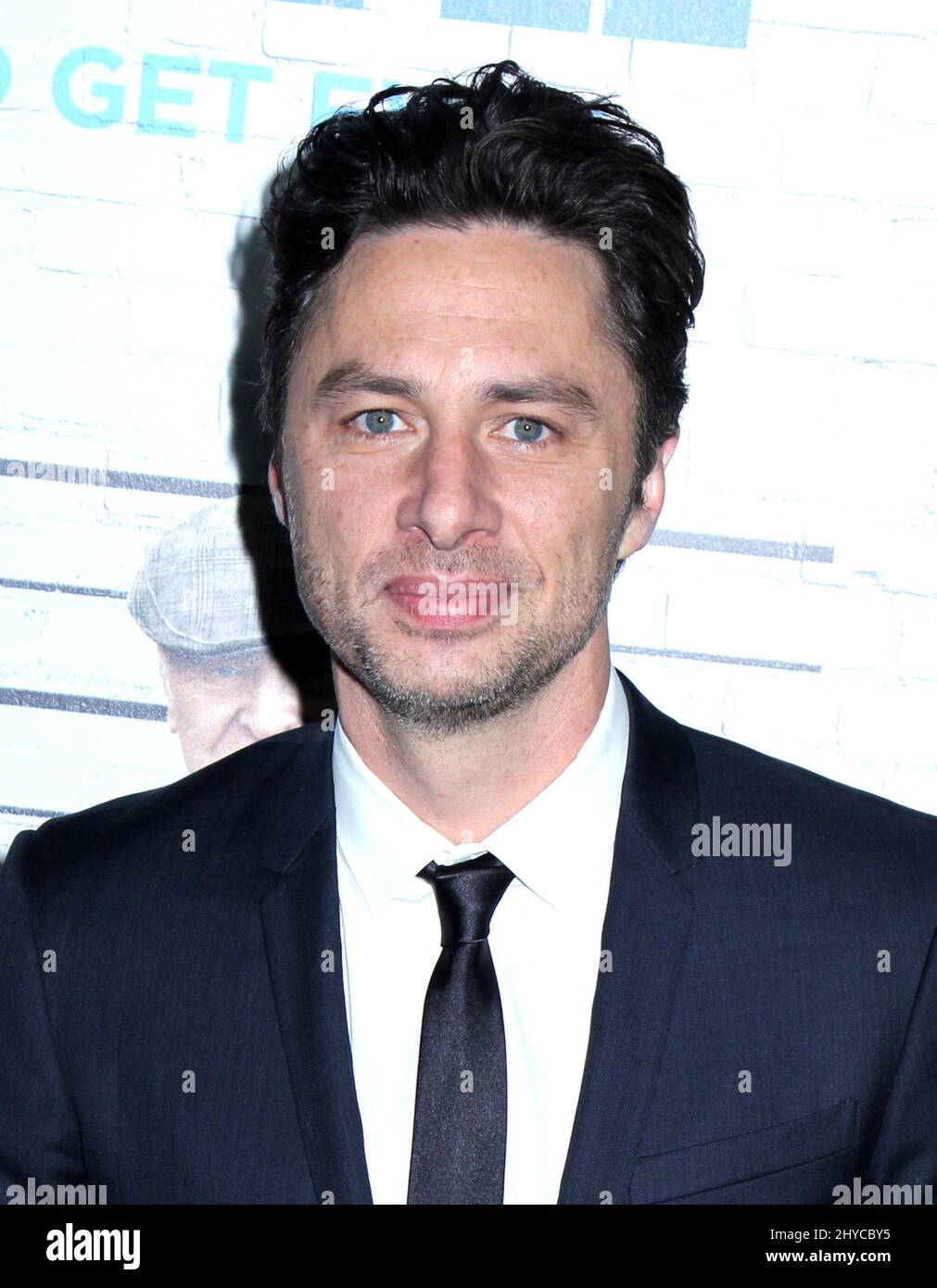 Zach Braff attending the premiere of Going In Style in New York Stock ...