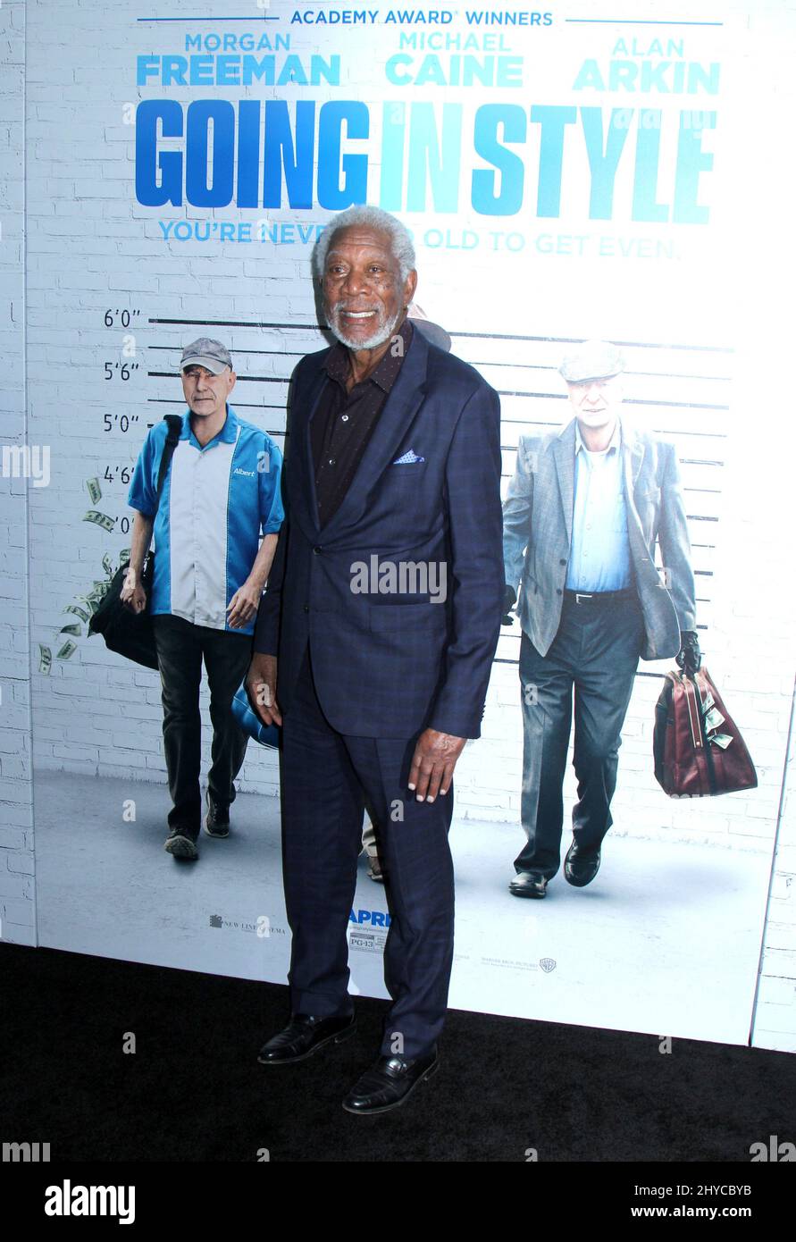 Morgan Freeman attending the premiere of Going In Style in New York ...