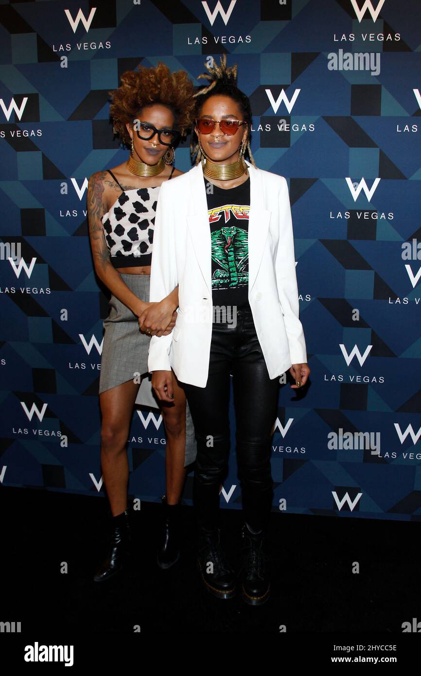 Coco & Breezy arriving at the W Las Vegas Grand Opening Stock Photo - Alamy
