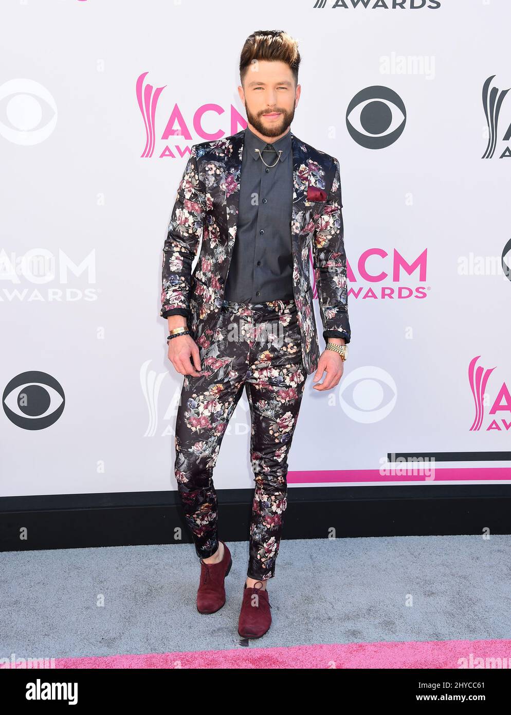 Chris Lane arriving at the 52nd Academy of Country Music Awards held at ...