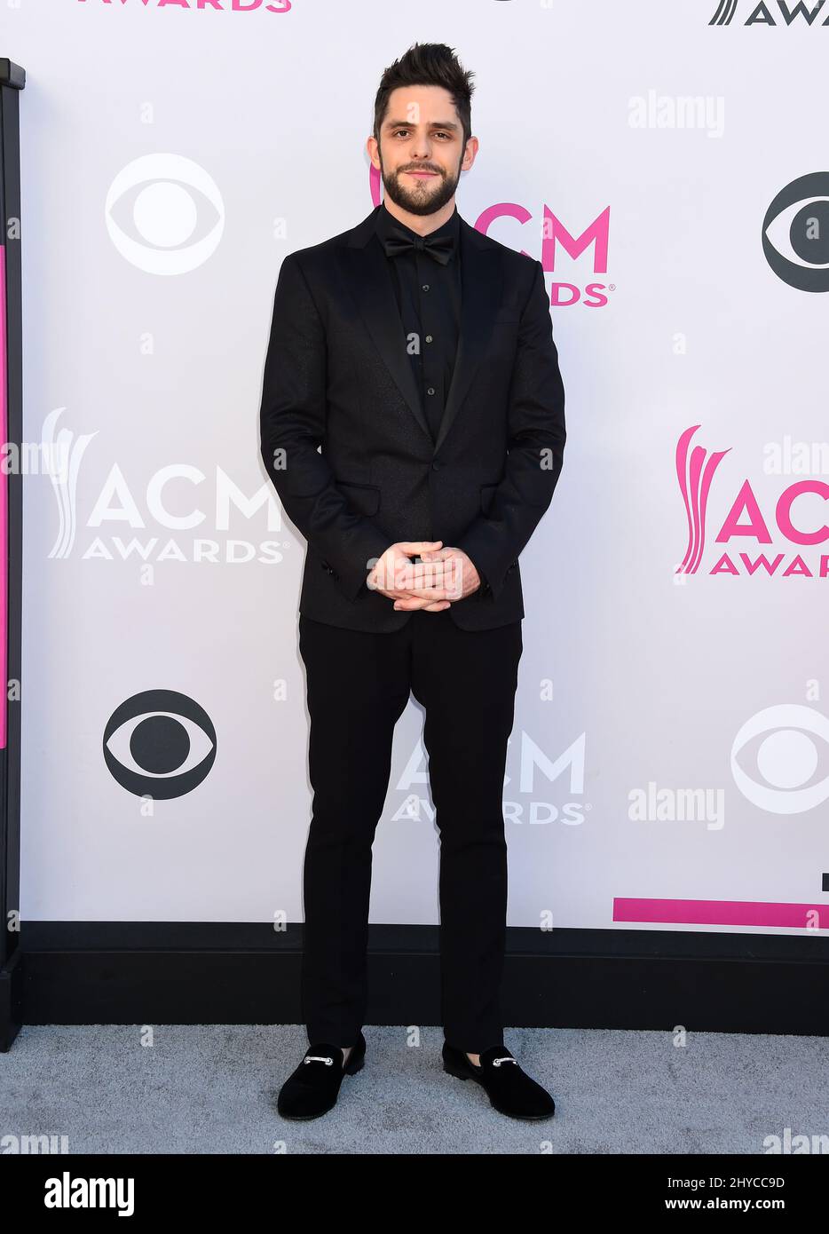 Thomas Rhett arriving at the 52nd Academy of Country Music Awards held ...