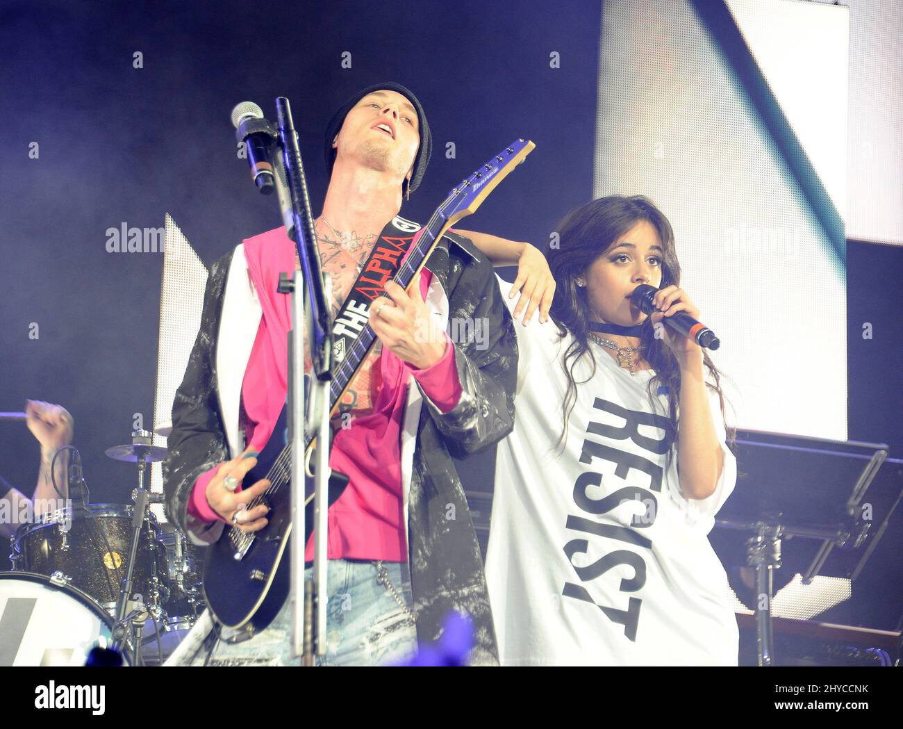 Machine Gun Kelly, Camila Cabello attending the Zedd Presents ACLU ...