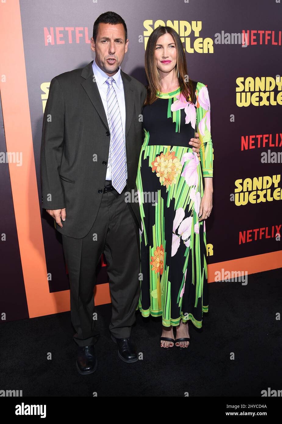 Adam Sandler and Jackie Sandler arriving to Netflix's "Sandy Wexler" Los Angeles Premiere held ...