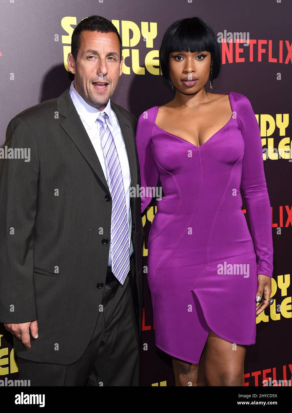 Jennifer Hudson and Adam Sandler arriving to Netflix's "Sandy Wexler ...