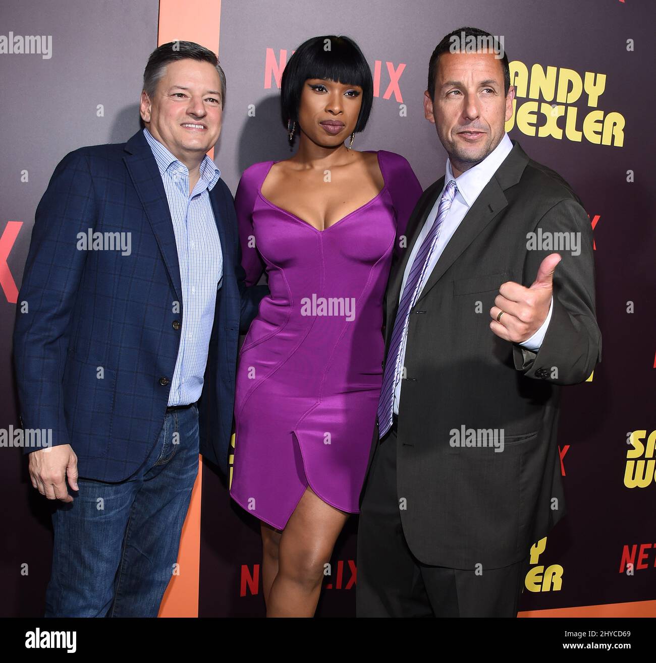 Ted Sarandos, Jennifer Hudson and Adam Sandler arriving to Netflix's ...