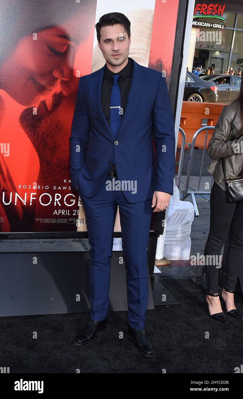Brett Dalton attending the Los Angeles premiere of Unforgettable Stock ...