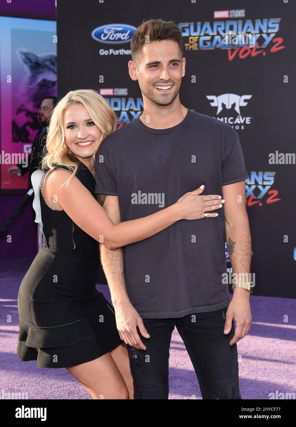 Emily Osment and Jean-Luc Bilodeau attending the world premiere of ...