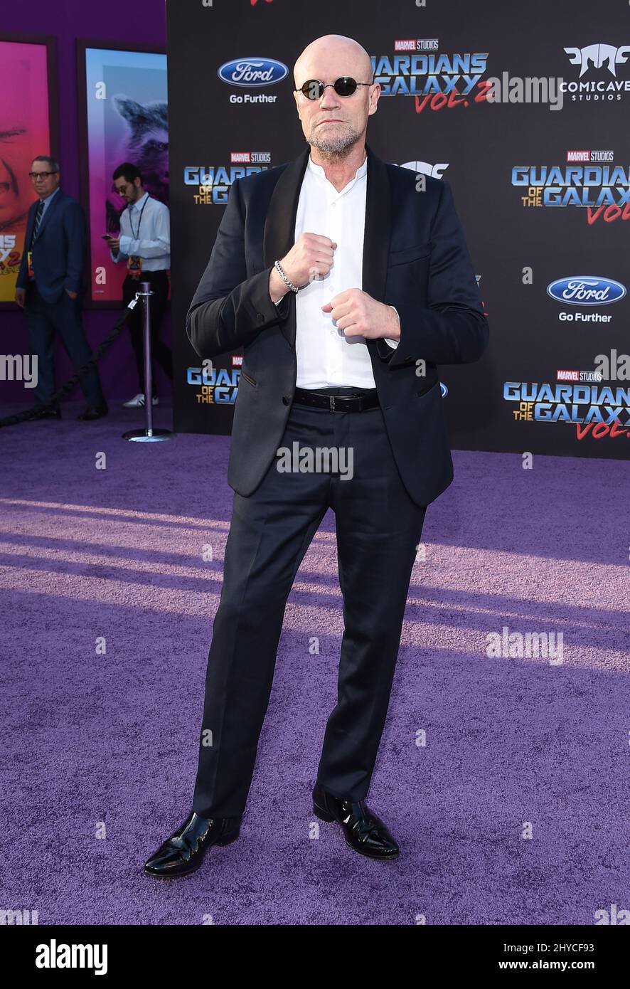 Michael Rooker attending the world premiere of Guardians of the Galaxy ...