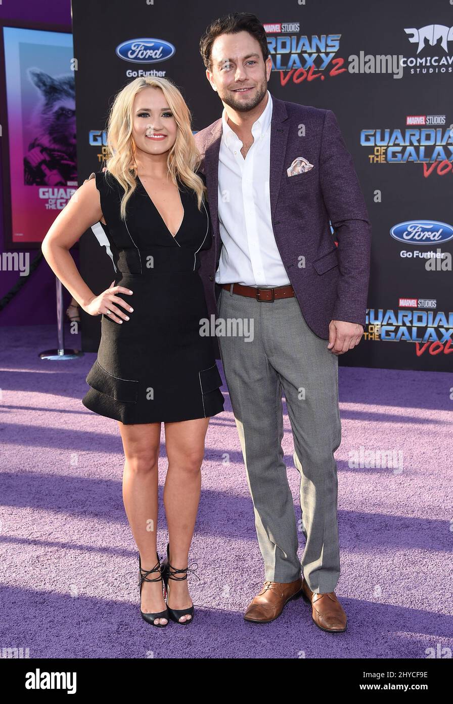 Emily Osment and Jonathan Sadowski attending the world premiere of ...