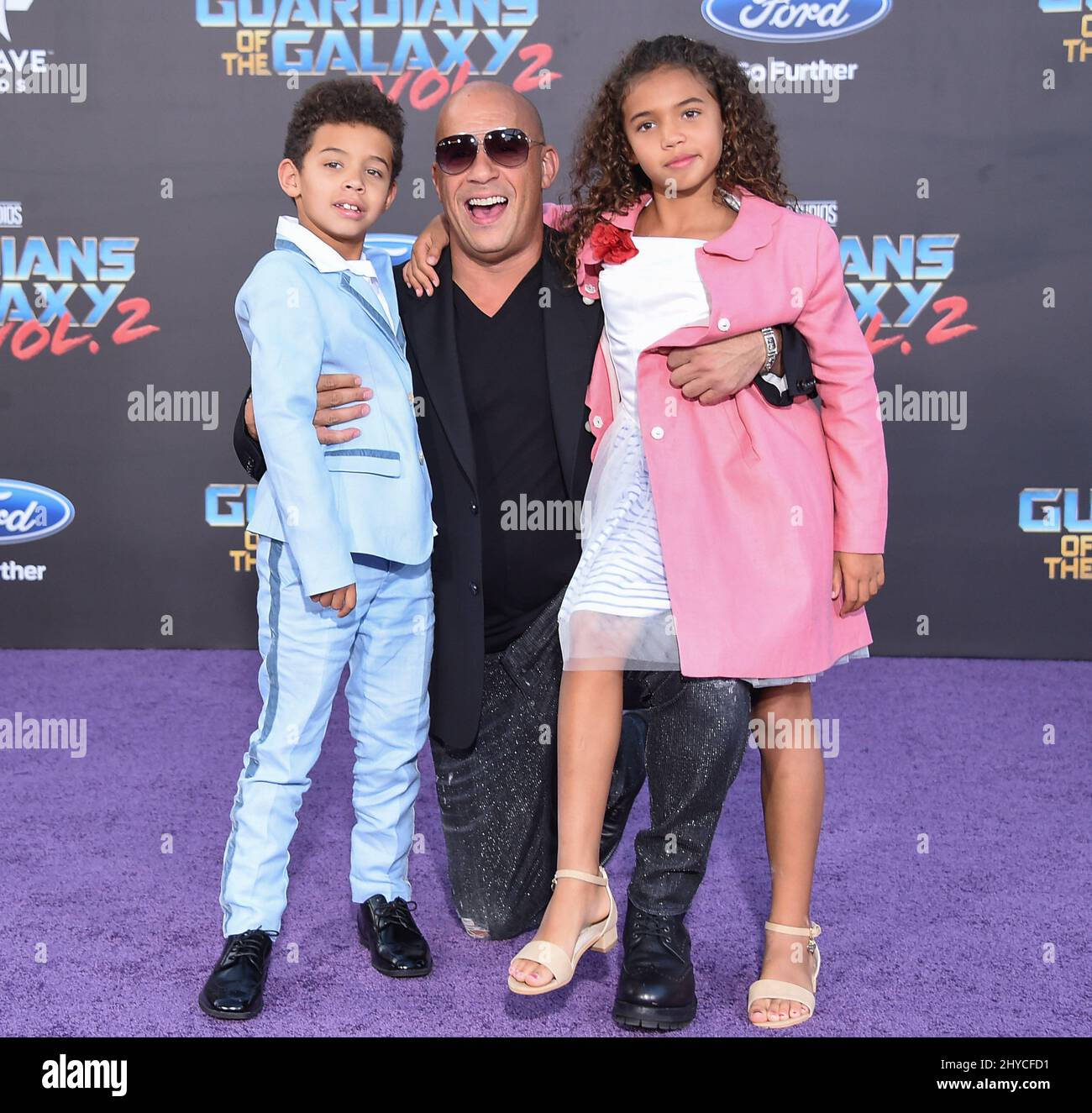 Vin Diesel, Hania Sinclair and Vincent Sinclair attending the world ...