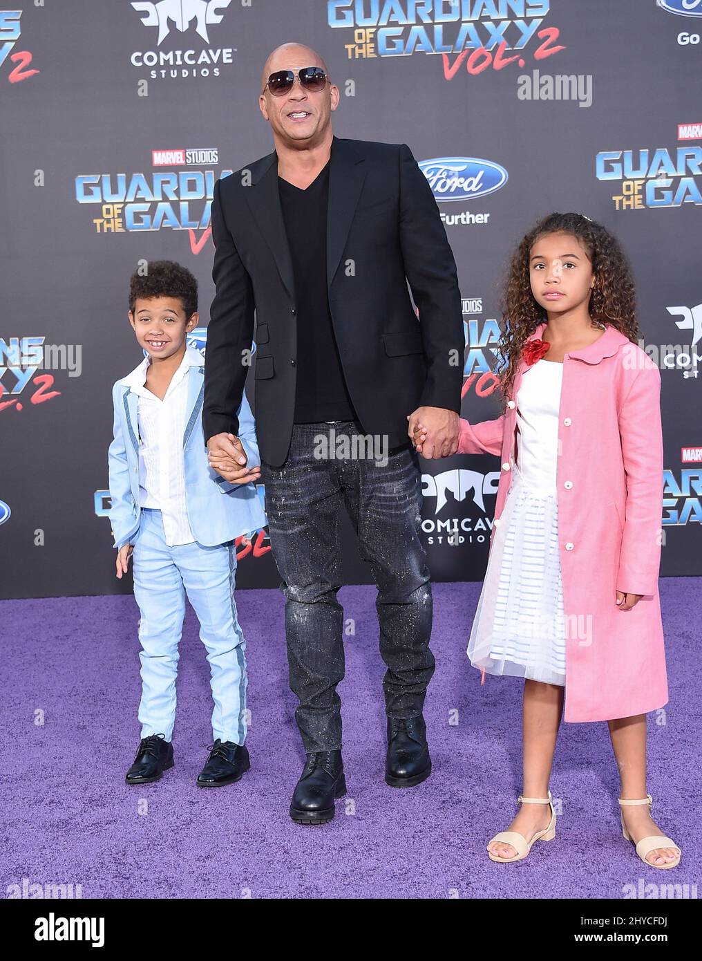 Vin Diesel, Hania Sinclair and Vincent Sinclair attending the world ...