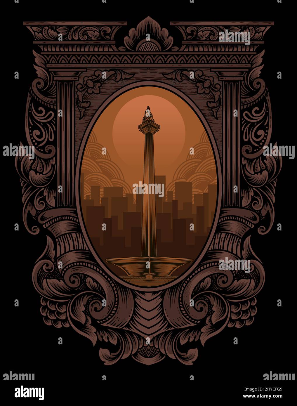 Independence monument jakarta Stock Vector Images - Alamy