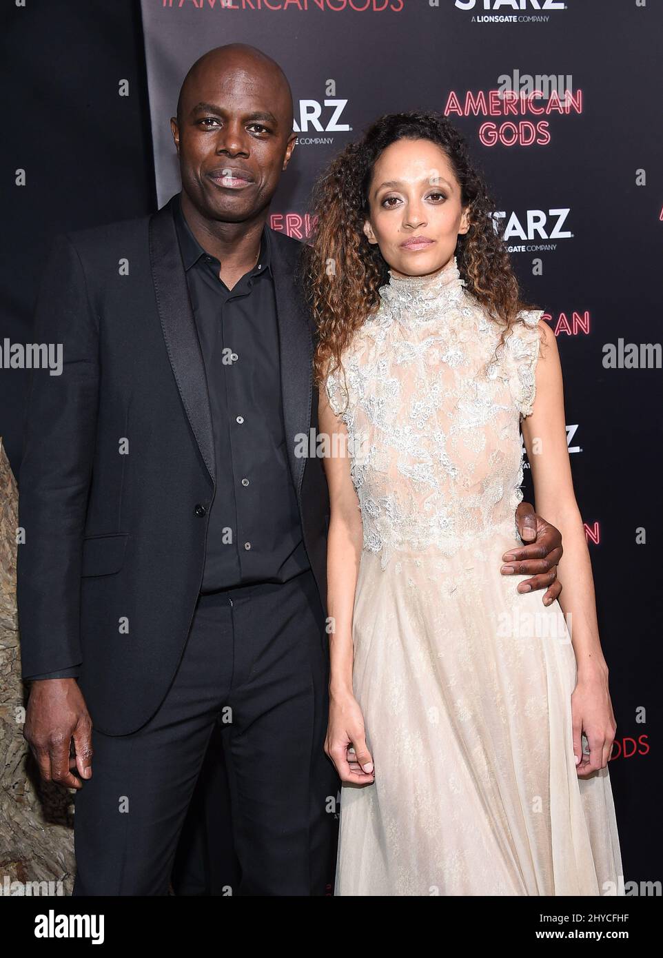 Chris Obi arriving to the "American Gods" premiere held at the Cinerama ...