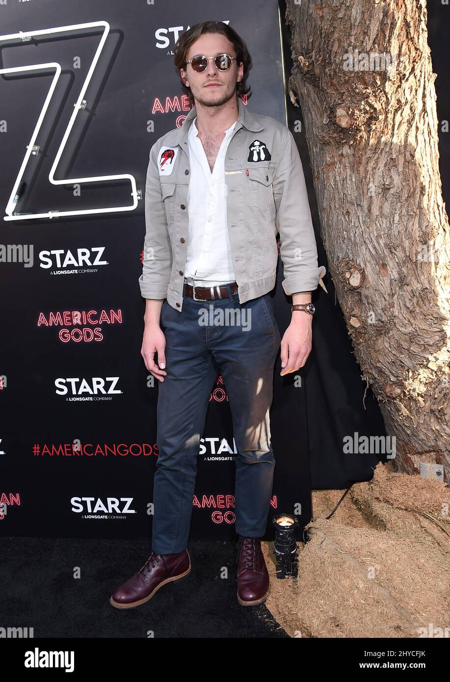 Jacob Collins-Levy arriving to the "American Gods" premiere held at the ...