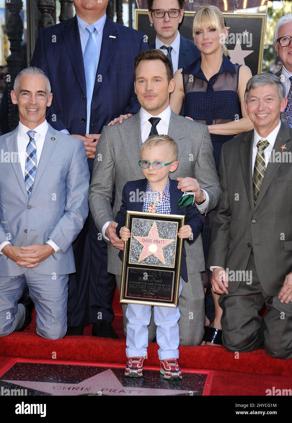 Chris Pratt, Anna Faris, Jack Pratt at the Hollywood Walk Of Fame Star ...