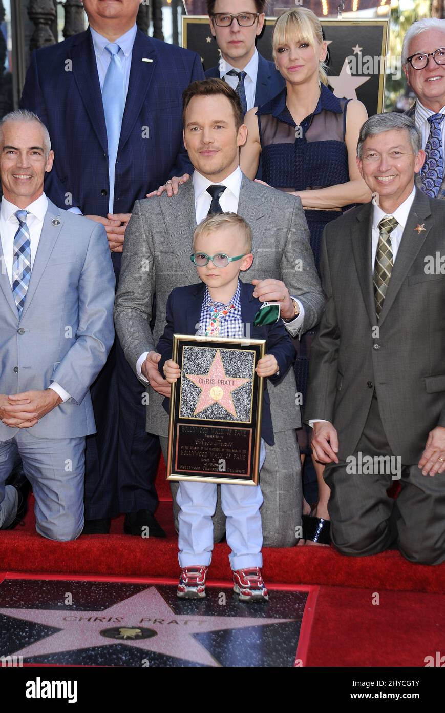 Chris Pratt, Anna Faris, Jack Pratt at the Hollywood Walk Of Fame Star ...