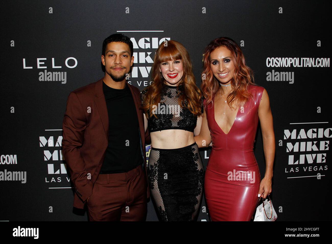 Luke Broadlick, Alison Faulk, Teresa Espinosa arrives at Magic Mike Las ...