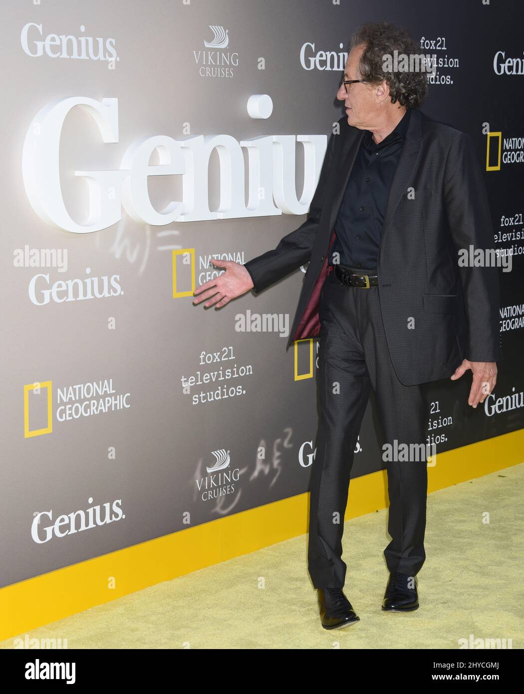Geoffrey Rush attending National Geographic's "Genius" premiere held at ...