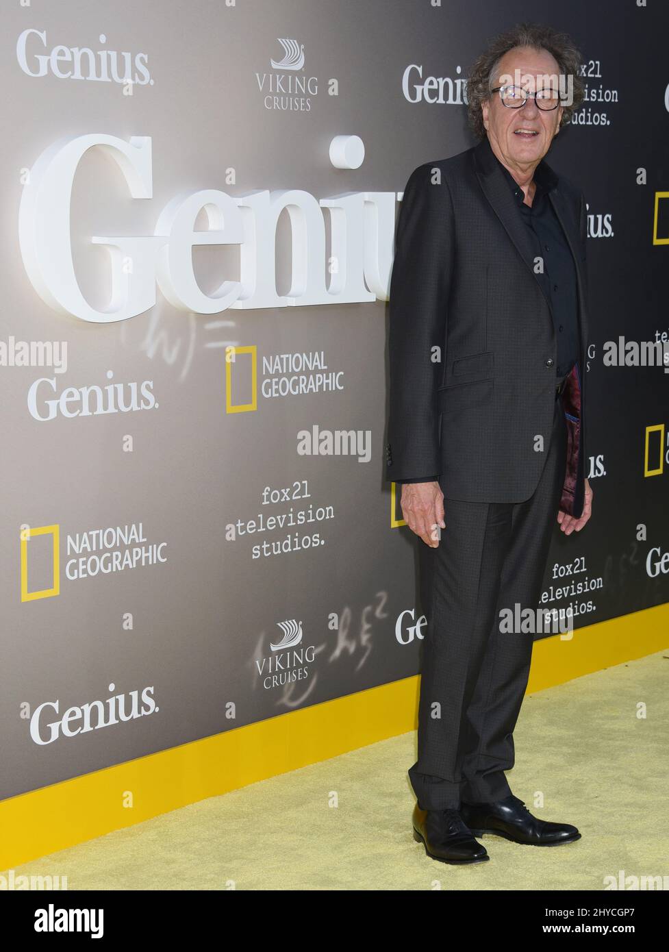 Geoffrey Rush attending National Geographic's "Genius" premiere held at ...