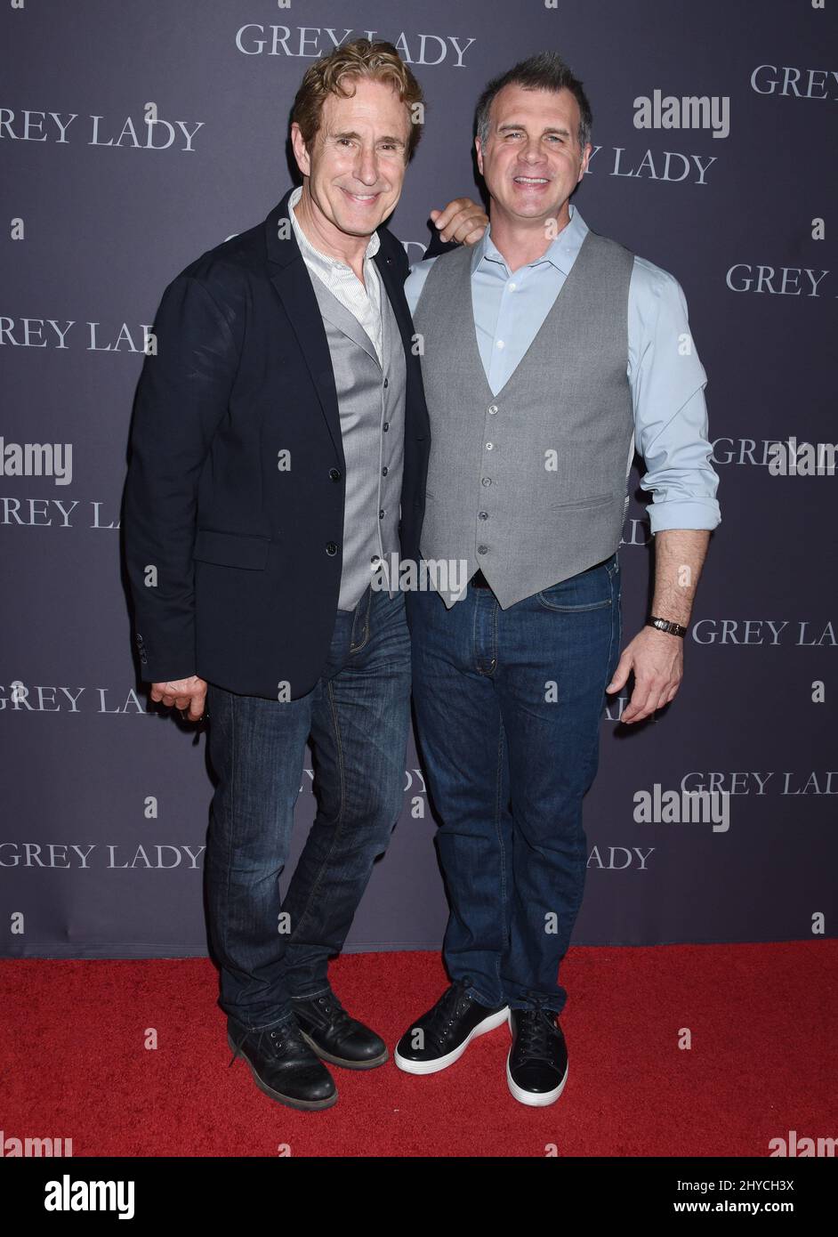 Jimmy Cummings and John Shea arriving for the "Grey Lady" Premiere held ...