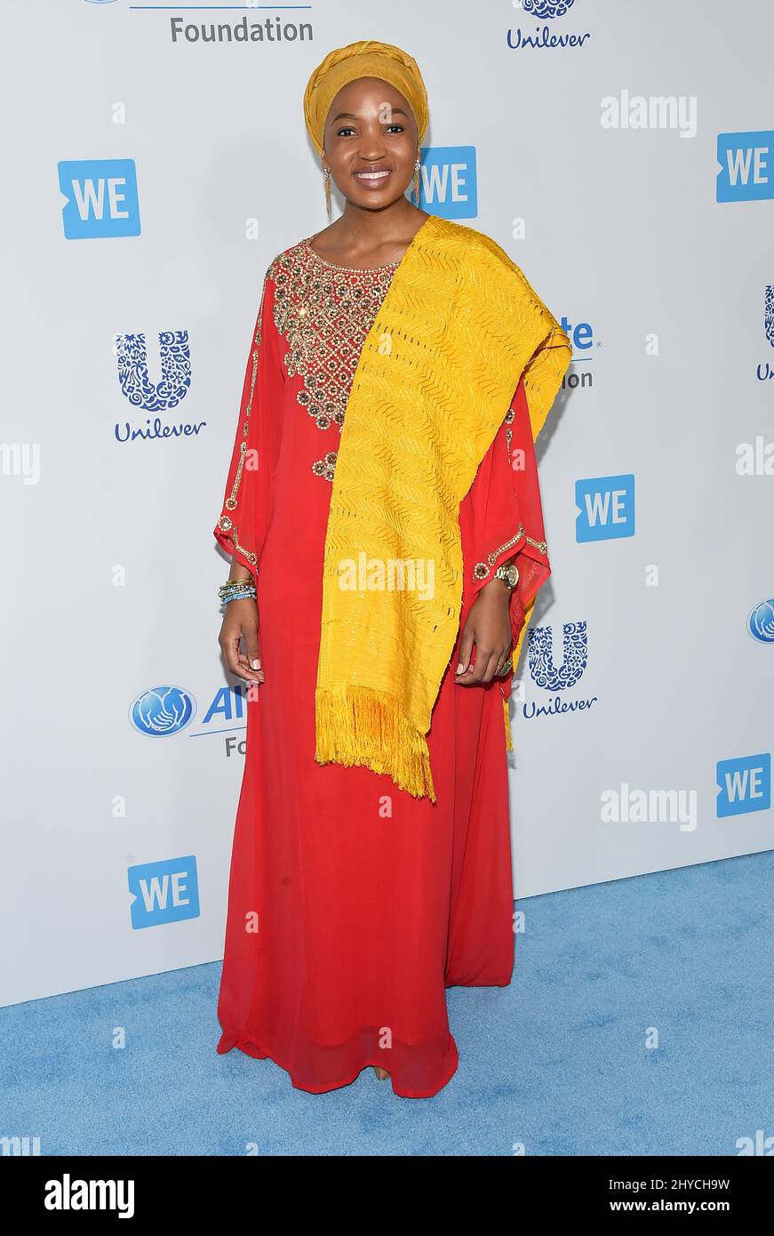 Mpumi Nobiva attending WE Day held at The Forum in Los Angeles, USA ...