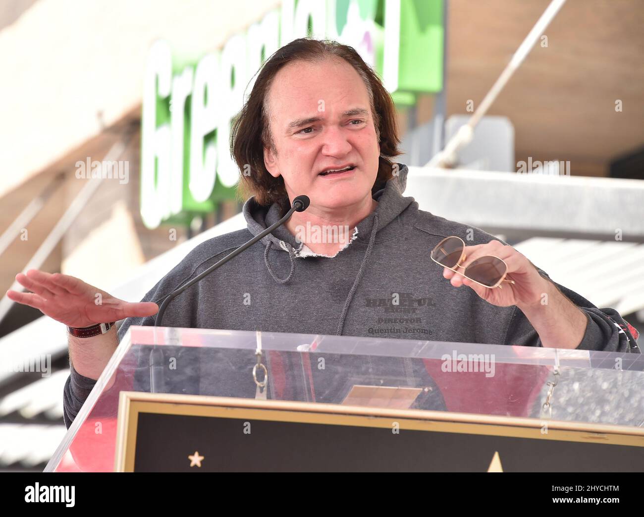 Quentin Tarantino at the Goldie Hawn and Kurt Russell Hollywood Walk of ...