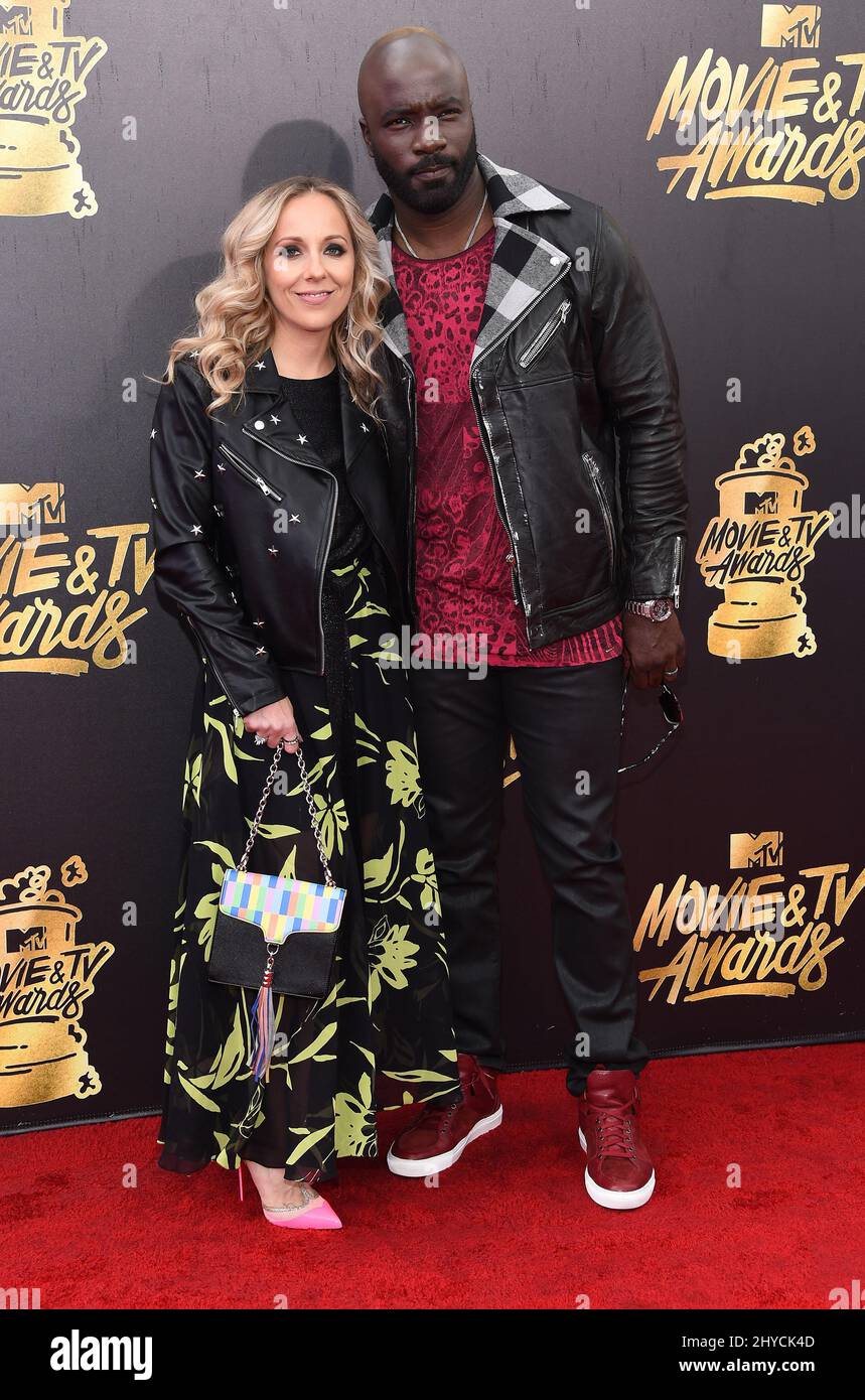 Mike Colter and Iva Colter arriving for the 2017 MTV Movie and TV ...