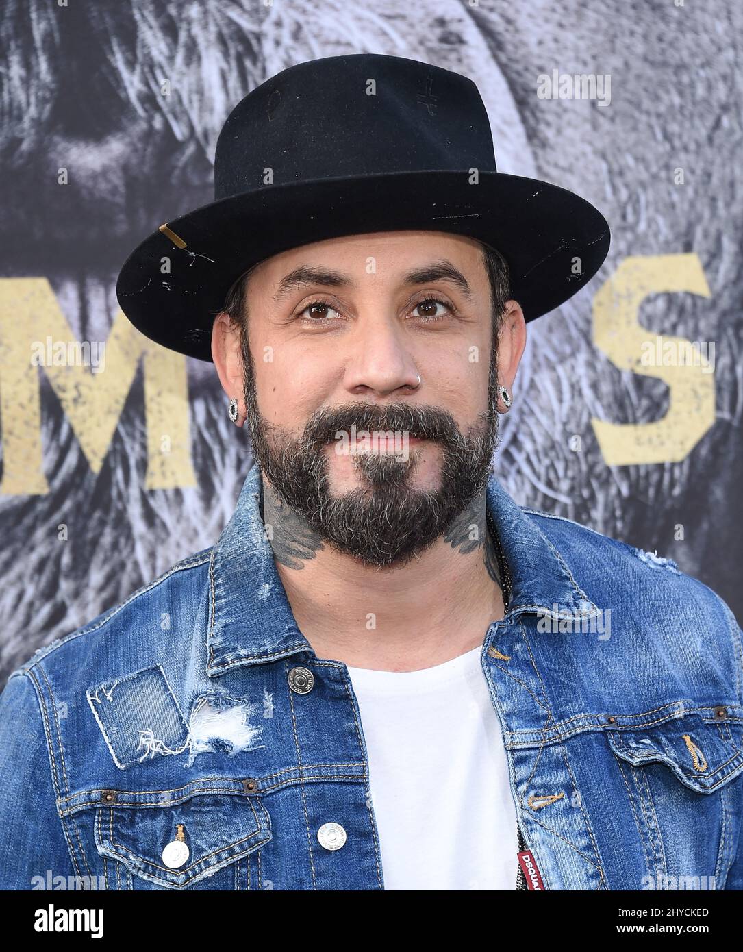 AJ McLean arriving to the "King Arthur: Legend of the Sword" World ...