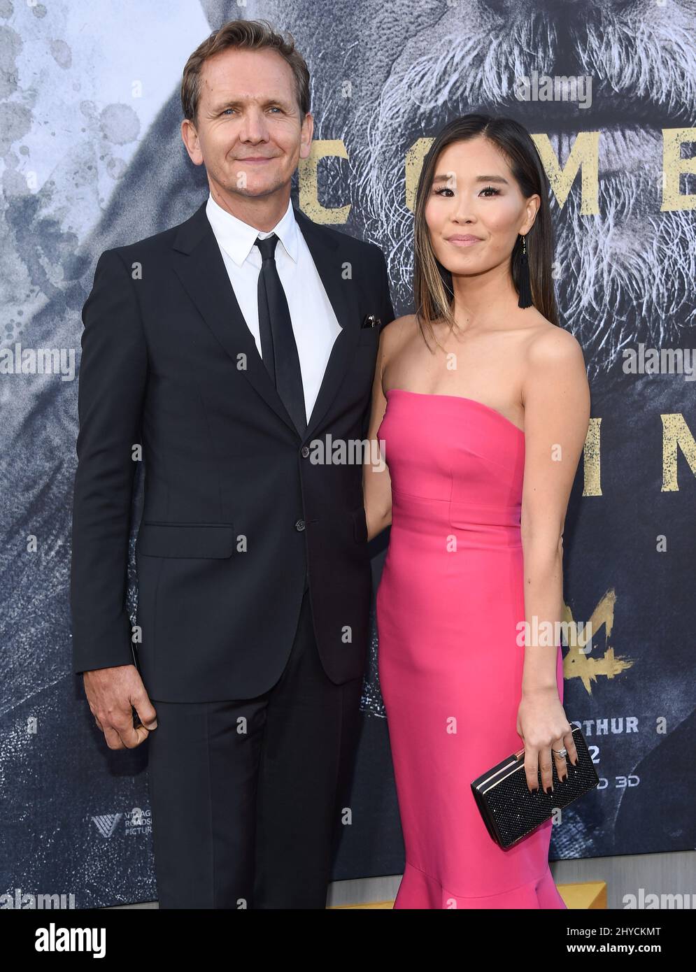 Sebastian Roche and Alicia Hannah arriving to the "King Arthur: Legend ...