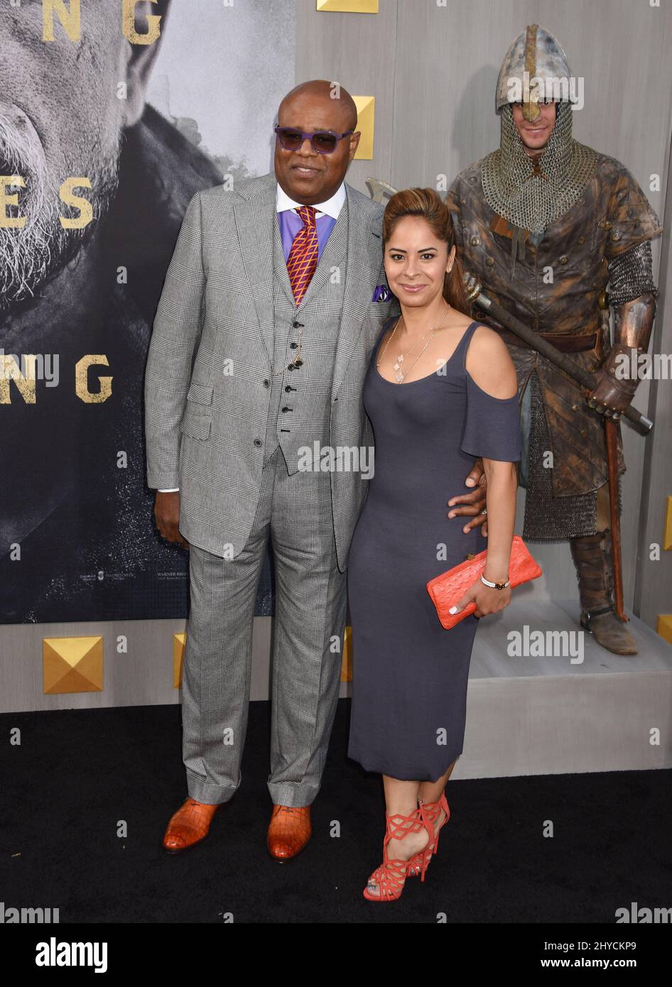 Chi McBride and Julissa McBride arriving to the "King Arthur: Legend of ...