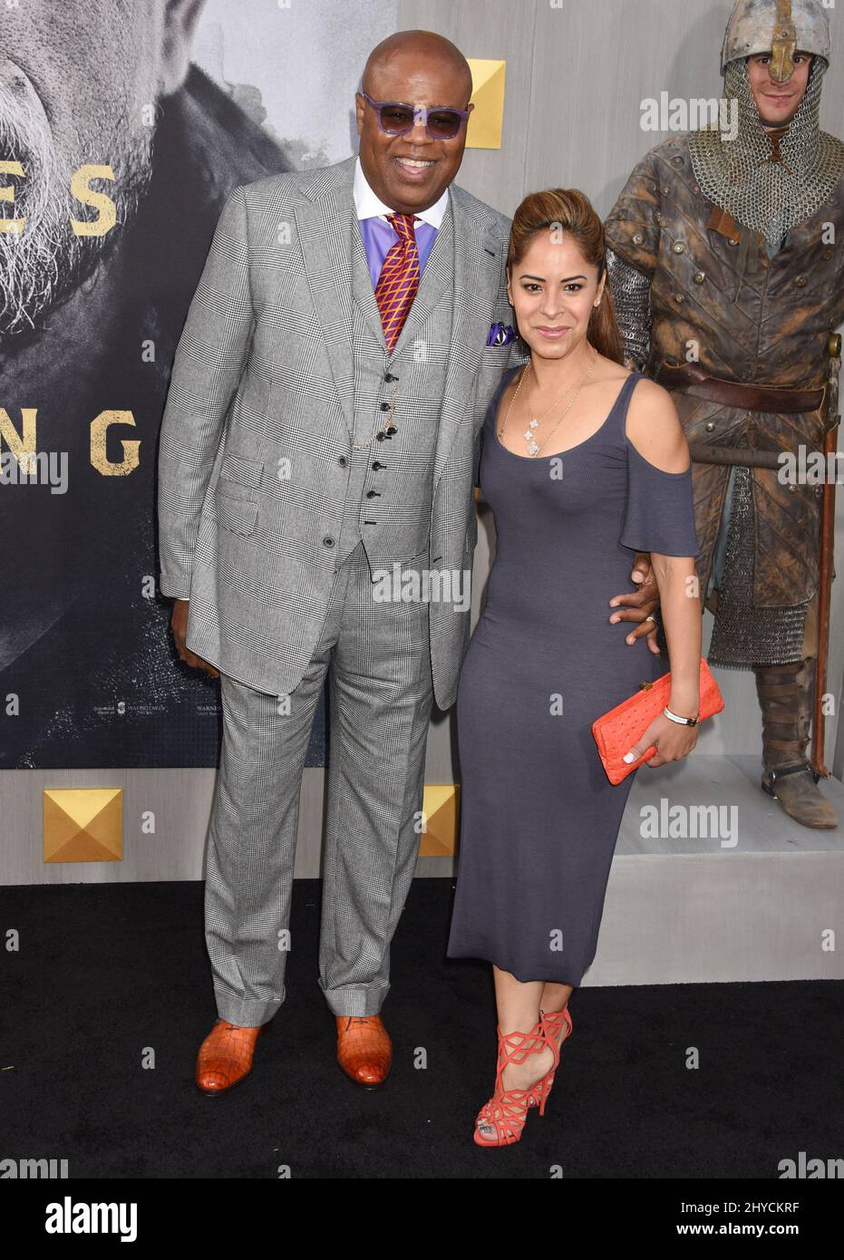 Chi McBride and Julissa McBride arriving to the "King Arthur: Legend of ...