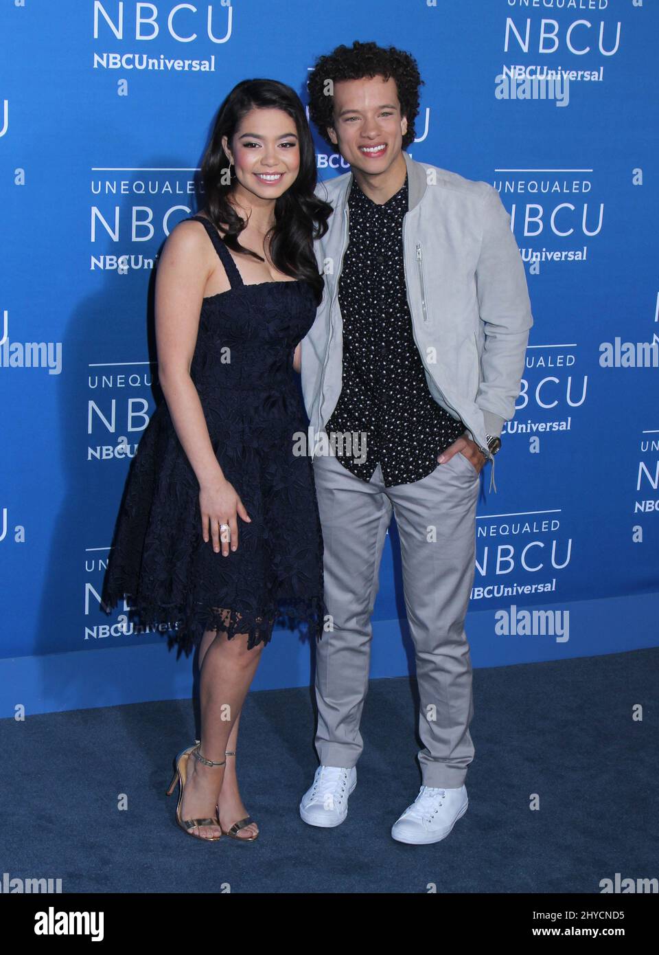 Auli'i Cravalho & Damin J. Gillespie attending the 2017 Upfront Held at ...