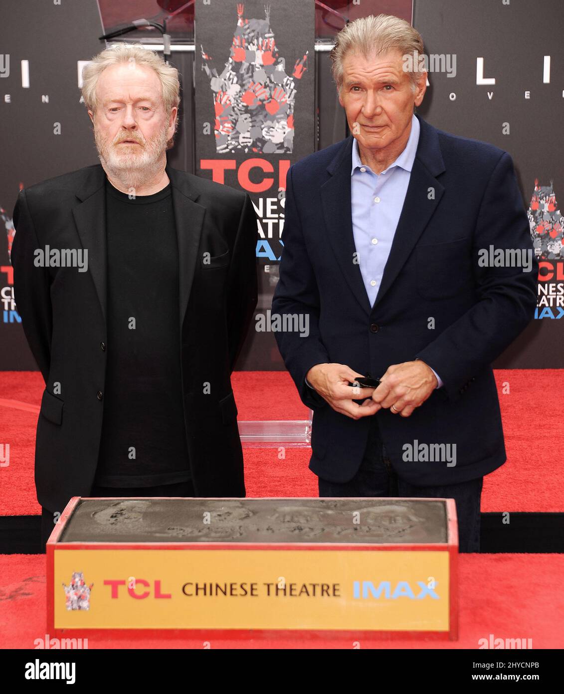 Ridley Scott, Harrison Ford arriving at the Sir Ridley Scott Hand And ...