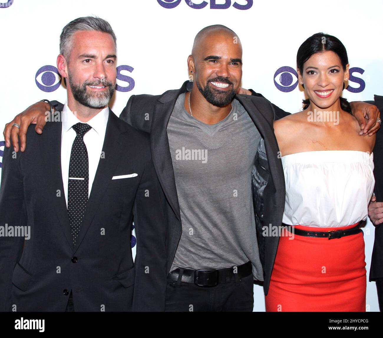 Jay Harrington, Shemar Moore & Stephanie Sigma attends the CBS 2017 ...
