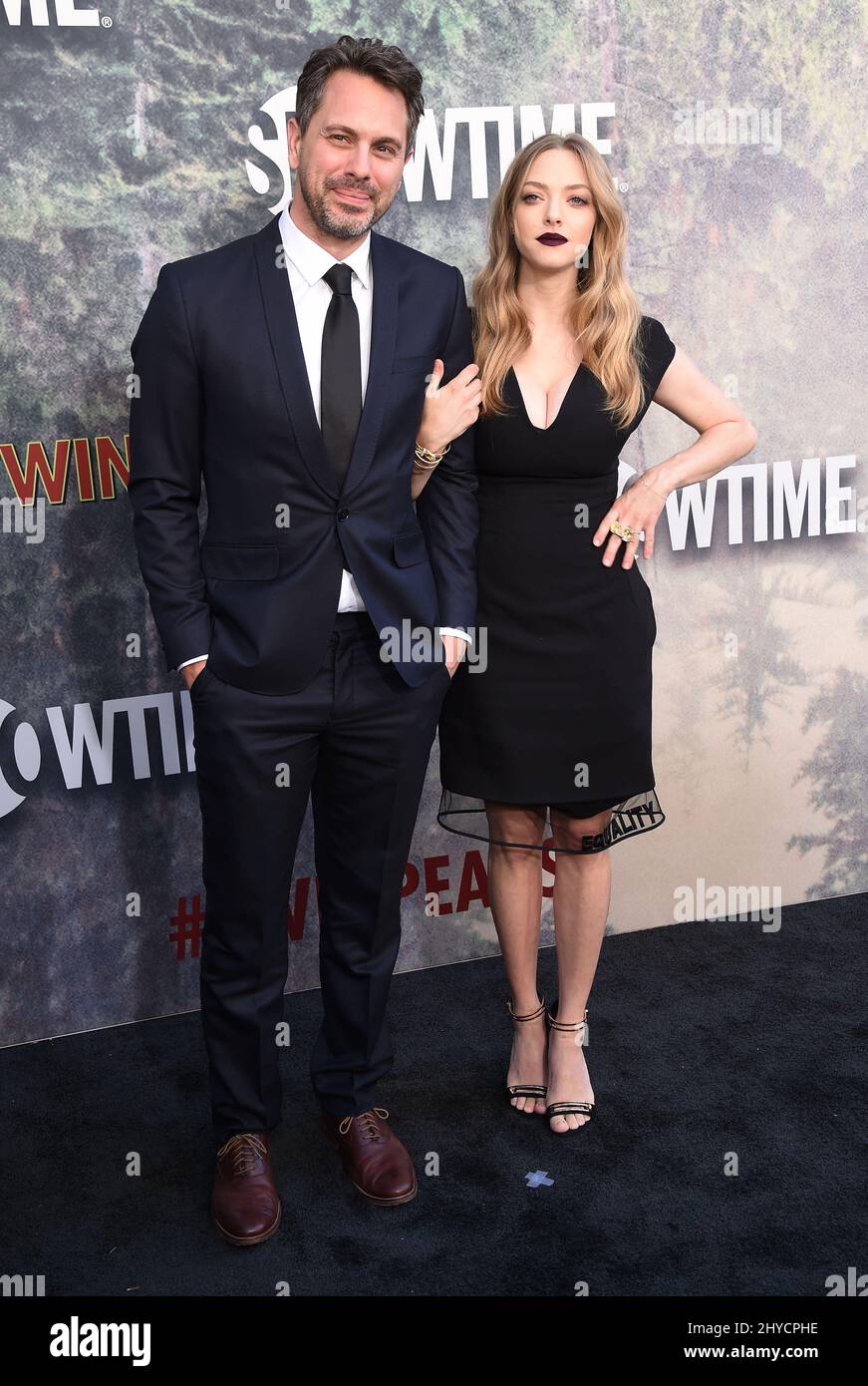 Thomas Sadoski and Amanda Seyfried arriving to Showtime's Limited ...