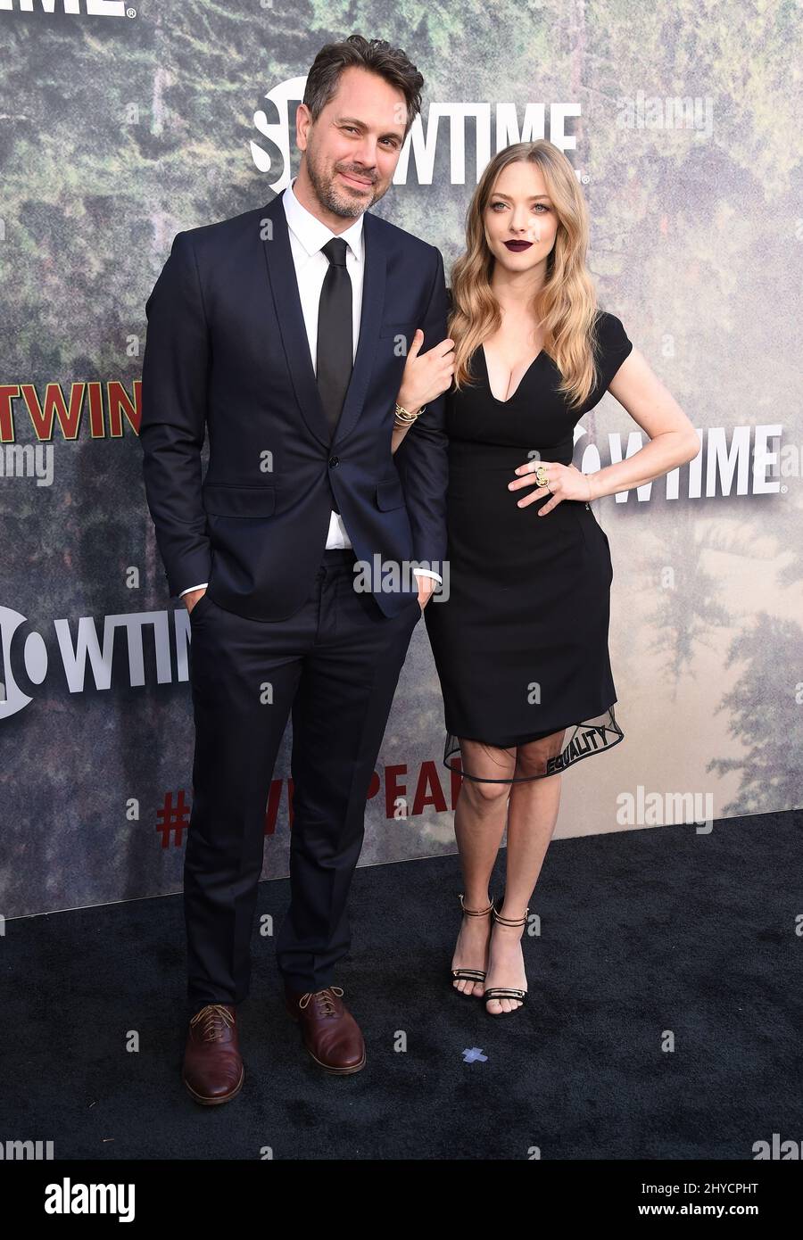 Thomas Sadoski and Amanda Seyfried arriving to Showtime's Limited ...