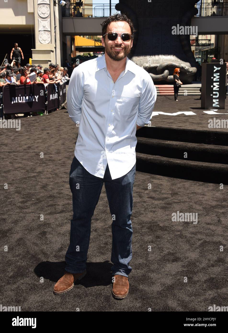 Jake Johnson attending Universal Pictures Celebrates 'The Mummy' Day ...
