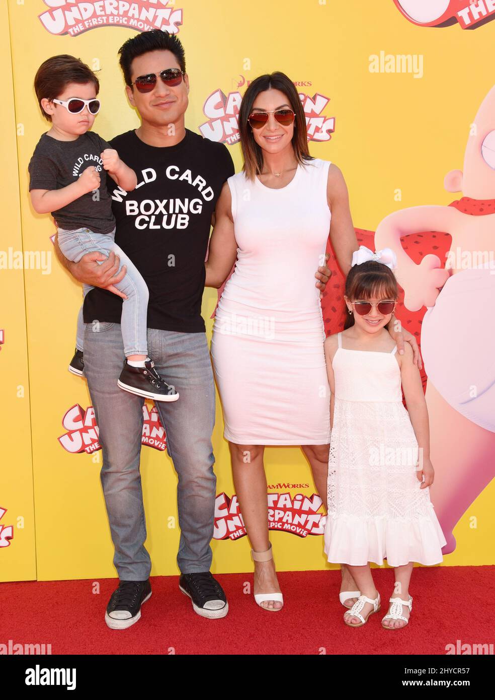 Mario Lopez, Courtney Mazza, Gia Lopez and Dominic Lopez attending the ...