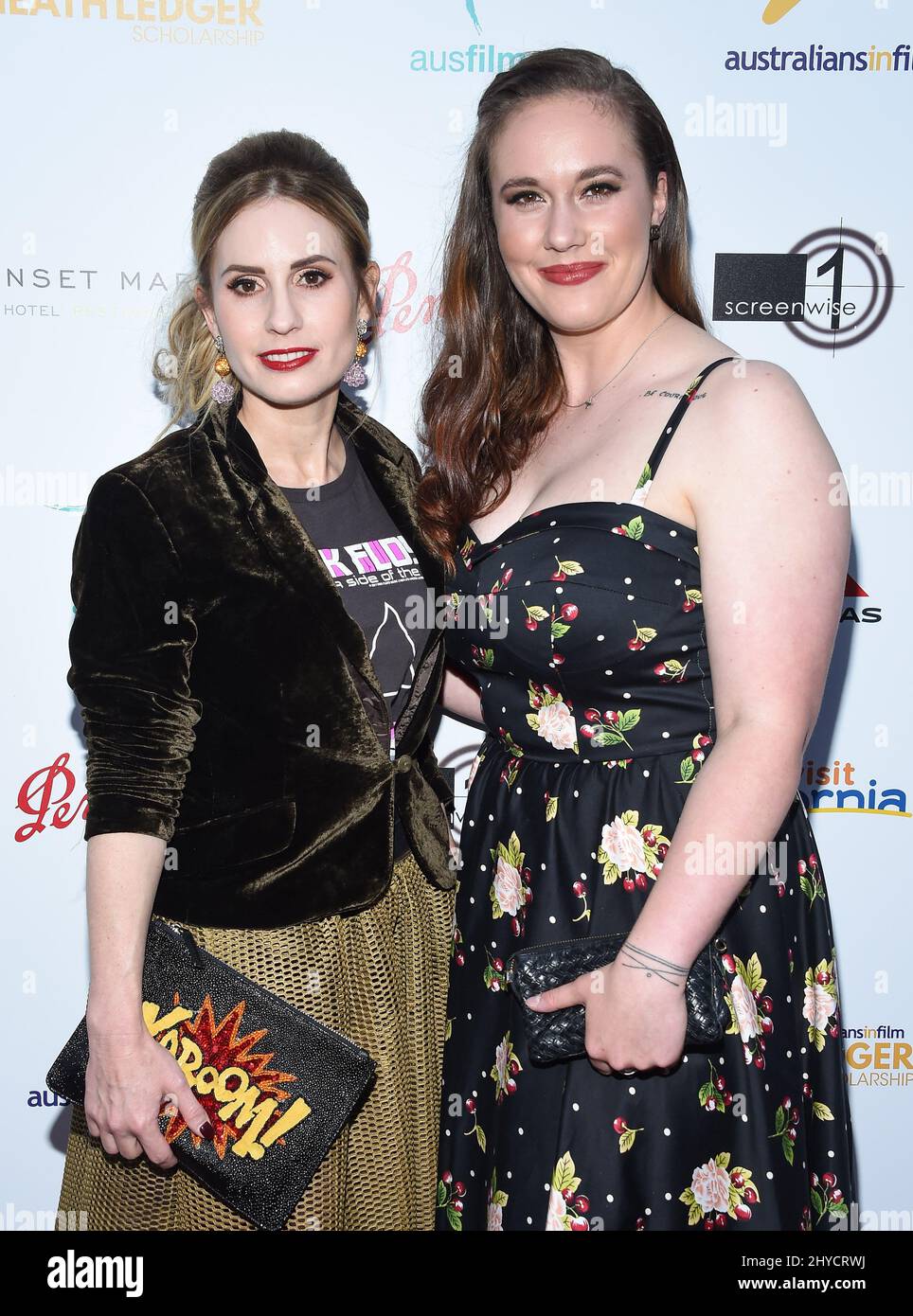 Kate Ledger and Ashleigh Bell arriving at Australians in Film Hosts the ...