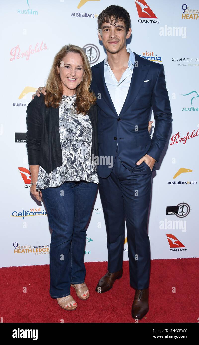 Brenton Thwaites and Fiona Thwaites arriving at Australians in Film ...