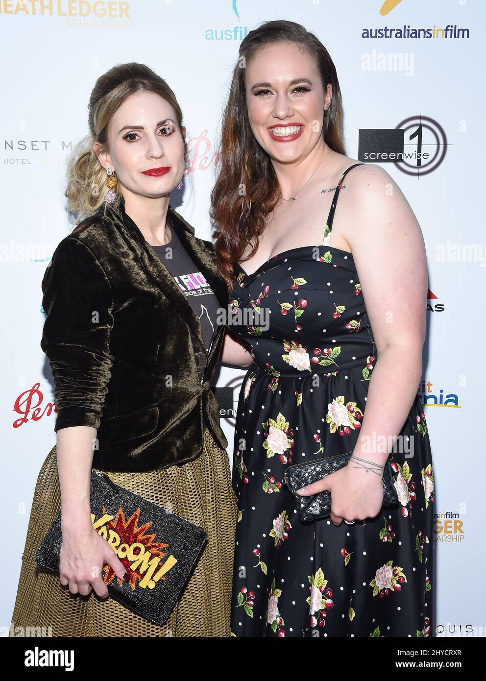 Kate Ledger and Ashleigh Bell arriving at Australians in Film Hosts the ...