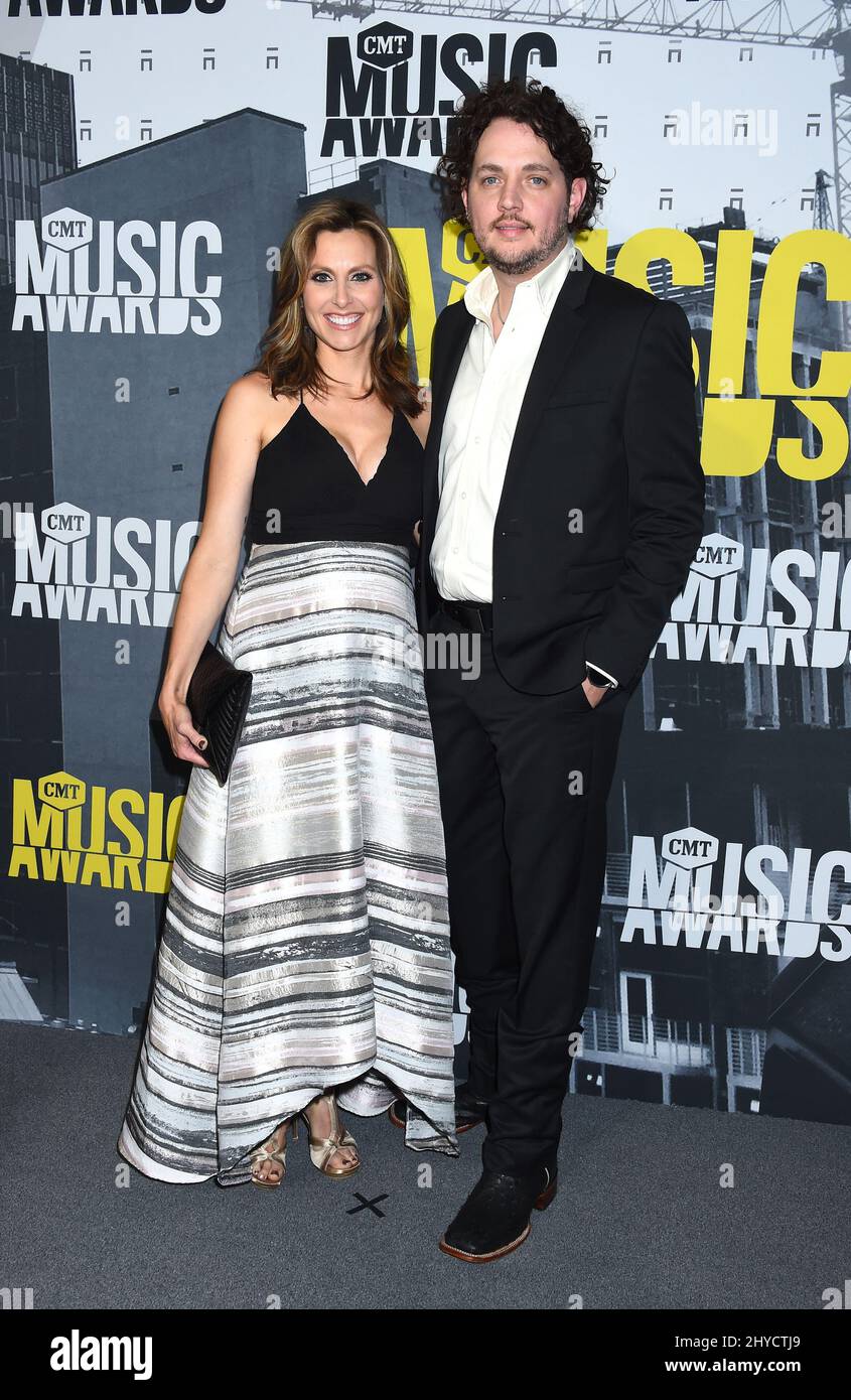 Kourtney Hansen and Jeremy McComb attending the CMT Music Awards 2017 ...