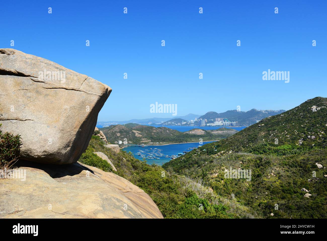 A view of Pichic Bay ( Sok Kwu Wan ), East Lamma Channel and Hong Kong ...