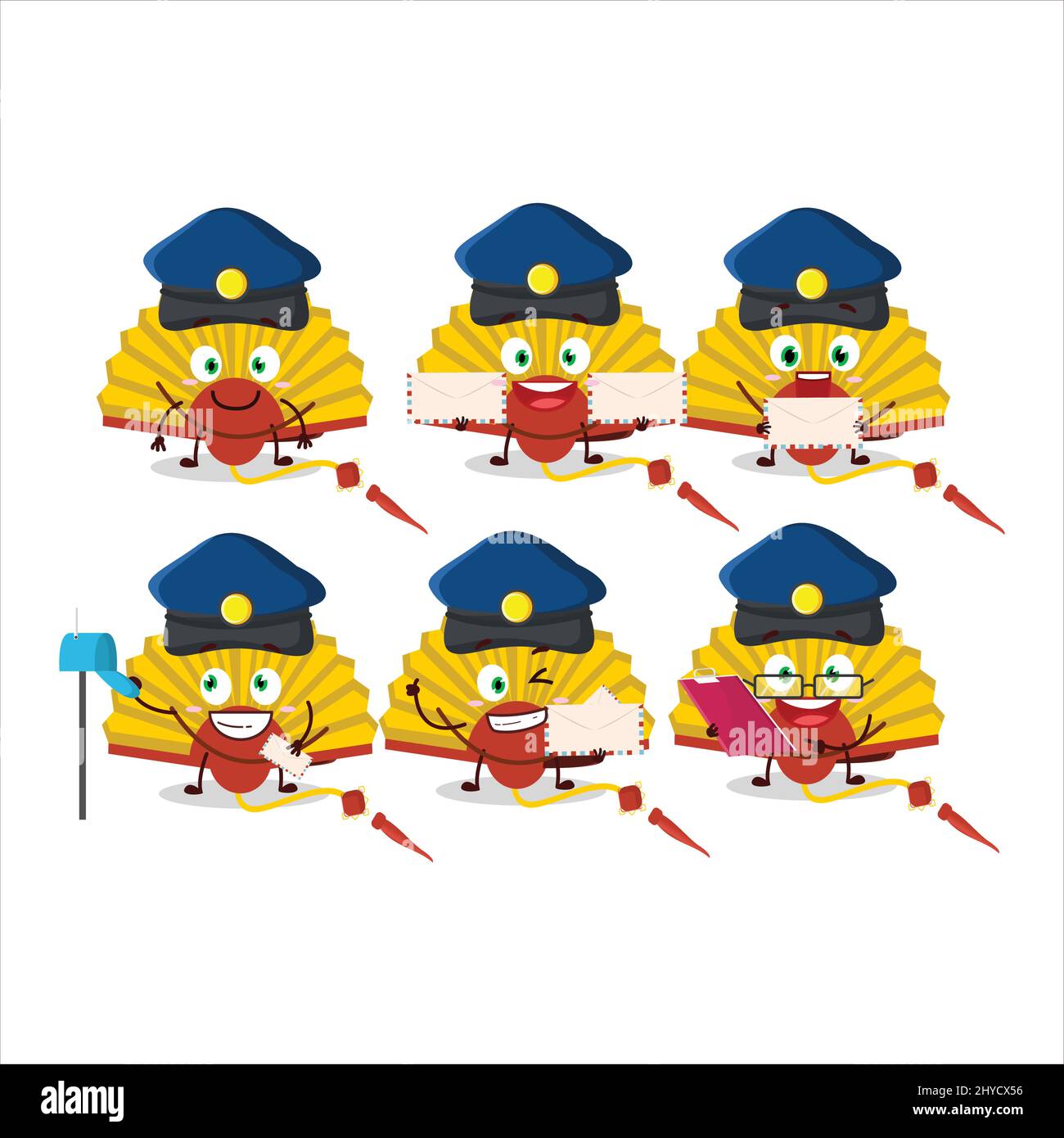 Yellow postbox Stock Vector Images - Alamy