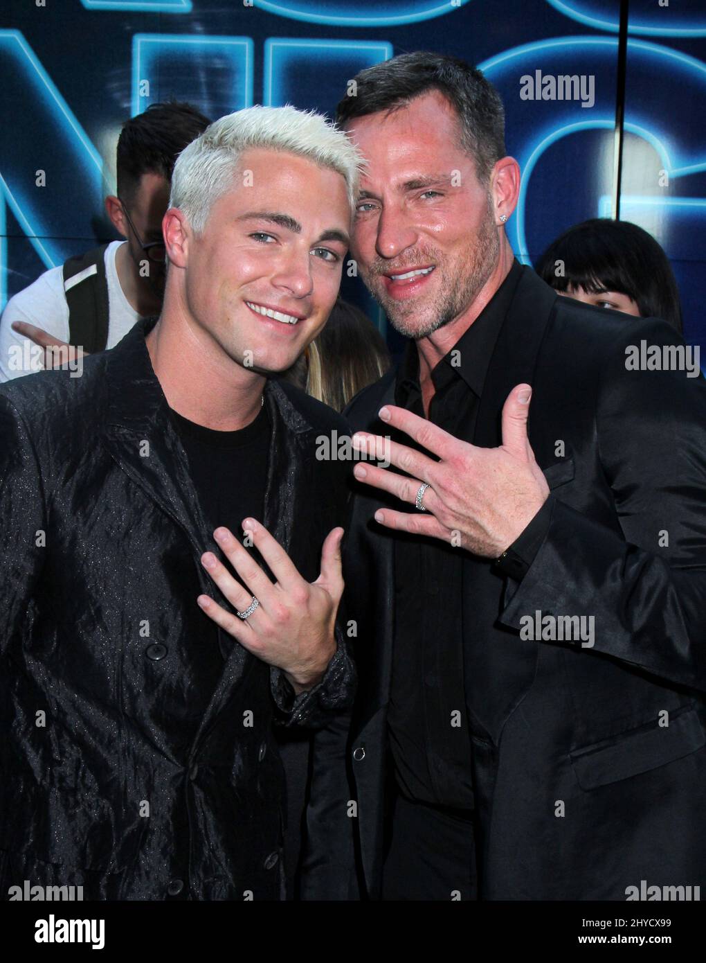 Colton Haynes & fiance Jeff Leatham arriving for the "Rough Night ...