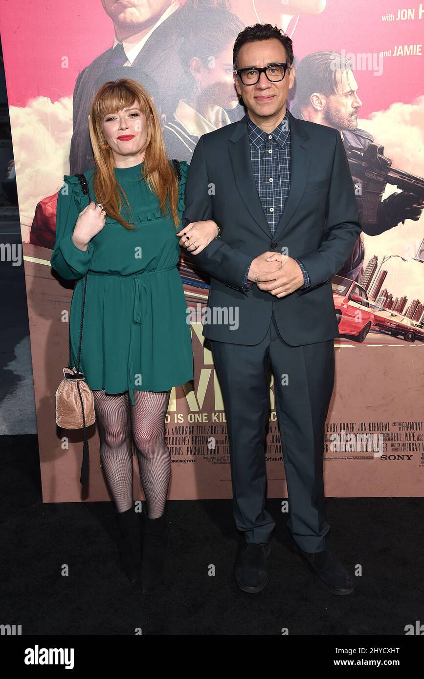 Natasha Lyonne and Fred Armisen attending "The Baby Driver" premiere ...