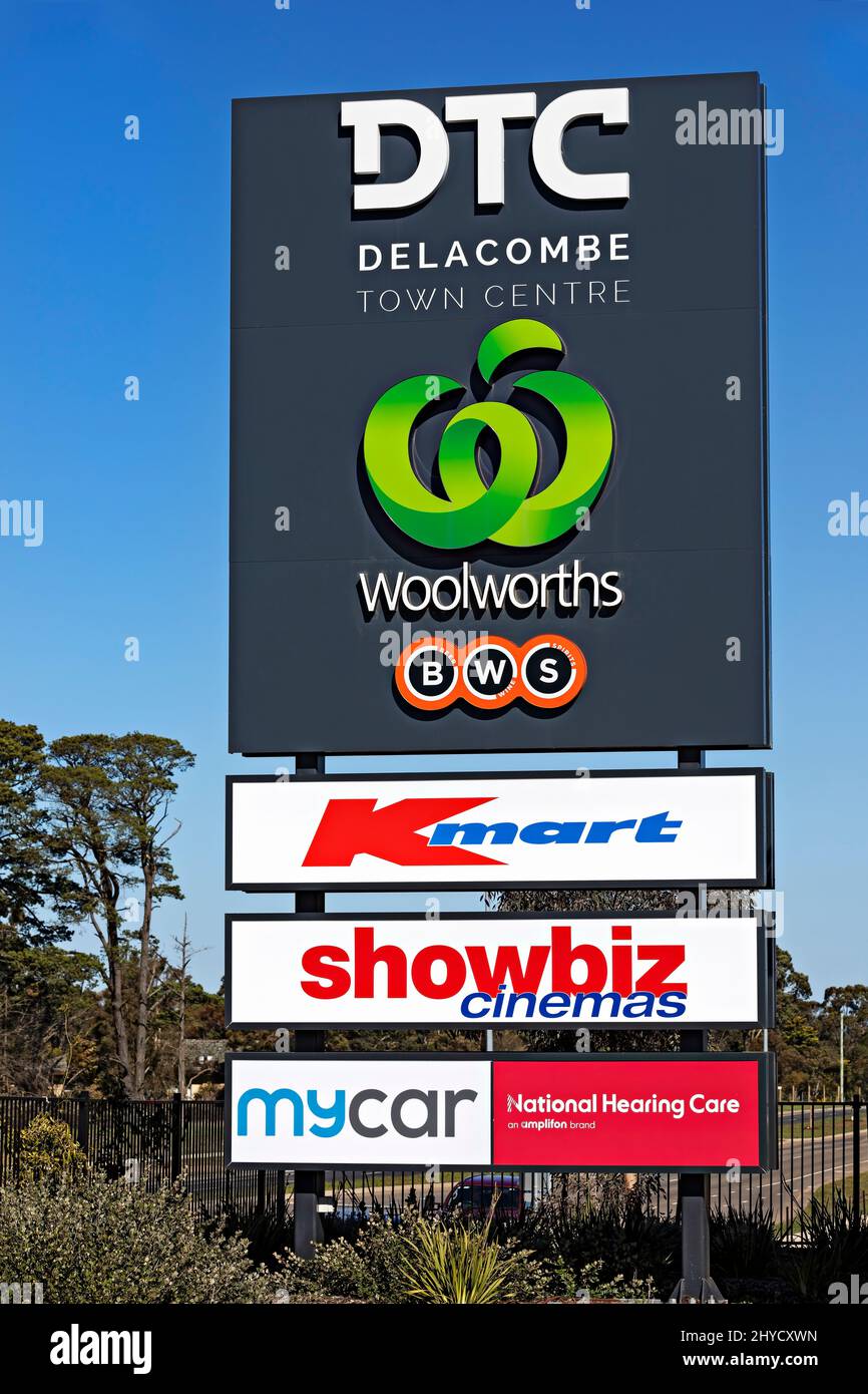 Ballarat Australia / Delacombe Town Centre Shopping Complex Stock Photo ...